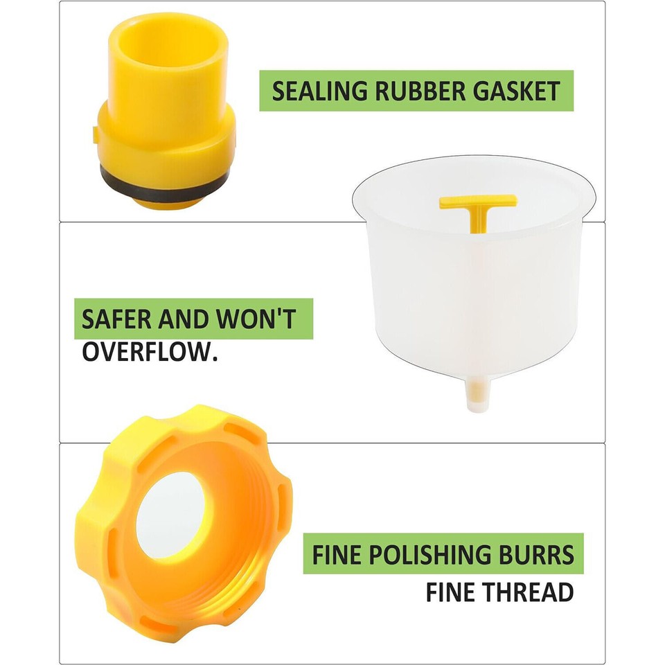 Spill Proof Radiator Coolant Filling Funnel Kit 15-pcs Cooling System ...