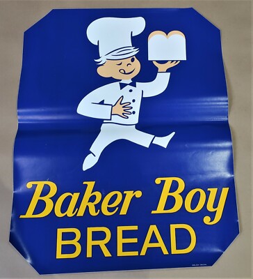 LARGE VINTAGE SHOP STICKER BAKER BOY BREAD SELEX DECAL 58.5cm x 45cm | eBay