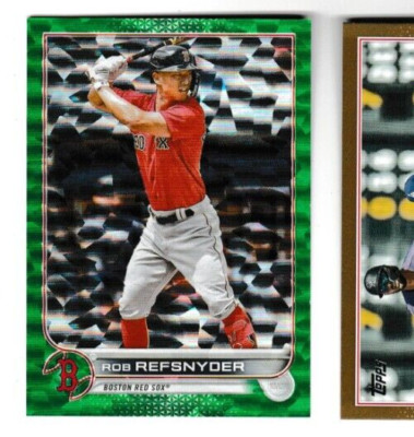 2022 Topps Update Series Rob Refsnyder #US129 Green Foil Boston Red Sox ...