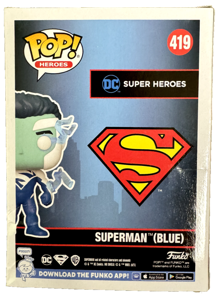 Funko Pop! Vinyl: DC Universe - Superman (Blue) (2021 Fall Convention ...