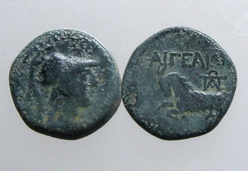 AIGEAI CILICIA AE18____Kneeling Goat______LEGEND OF ALEXANDER THE GREAT ...