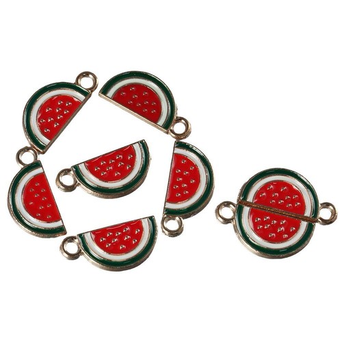 40pcs 4 Styles 16~17mm long Watermelon Slice Charms Alloy DIY charms ...