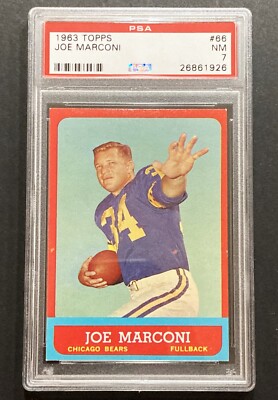 1963 TOPPS JOE MARCONI #66 PSA 7 NM NFL FOOTBALL CARD - CHICAGO BEARS ...