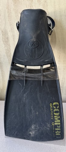 US DIVERS COMPRO GRAPHITE Aqua-Lung Pro Line Fins MED (Size 9-11) Read ...