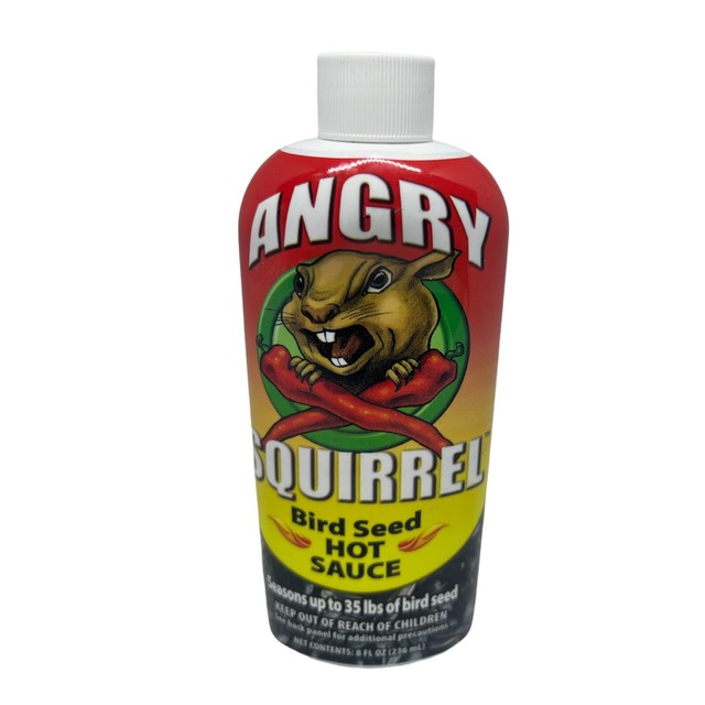 Harris Angry Squirrel Bird Seed Feeder Hot Sauce 8 Oz Shelled Seeds ...