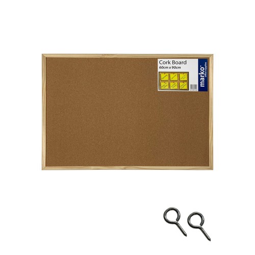 CORKBOARD PIN BOARD HOME OFFICE SCHOOL NOTICE PINBOARD WOODEN FRAMED ...