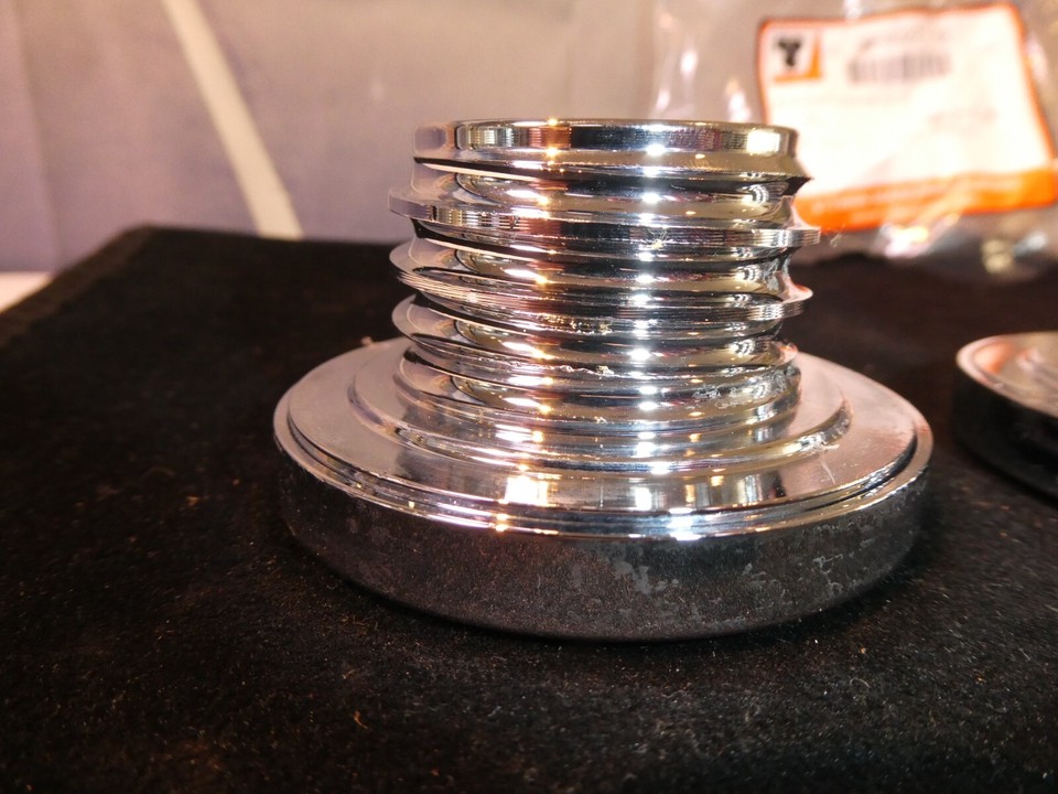 Harley Gas Caps Softail Billet Smooth Style Set Fits FXST FLST V-Twin ...