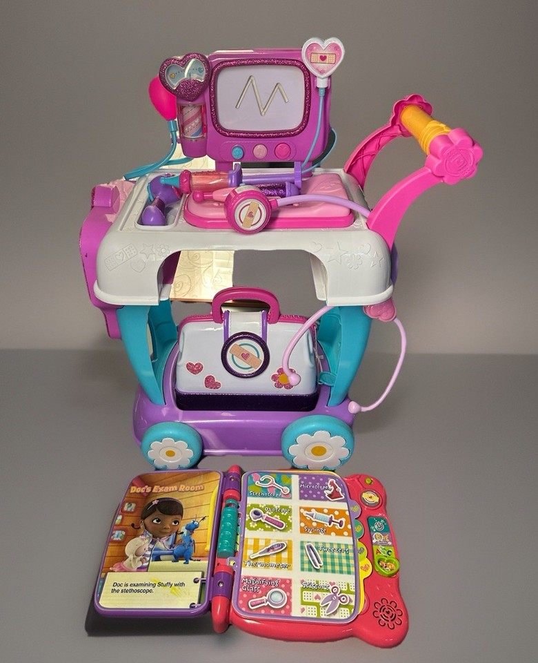 Doc McStuffins Toy Hospital Care Cart, Talking Book, Doc Bag W/tools ...