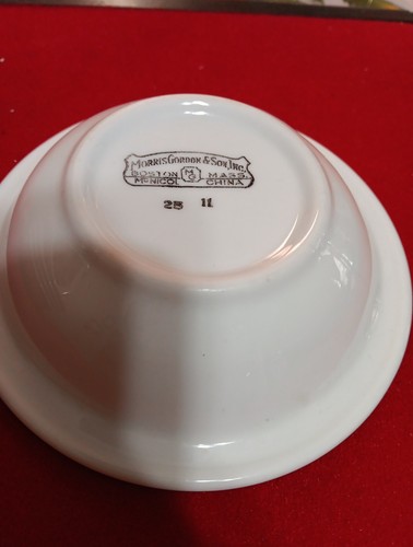 Morris Gordon & Sons McNicol China 5 small Bowls Burgandy Roses Vintage ...