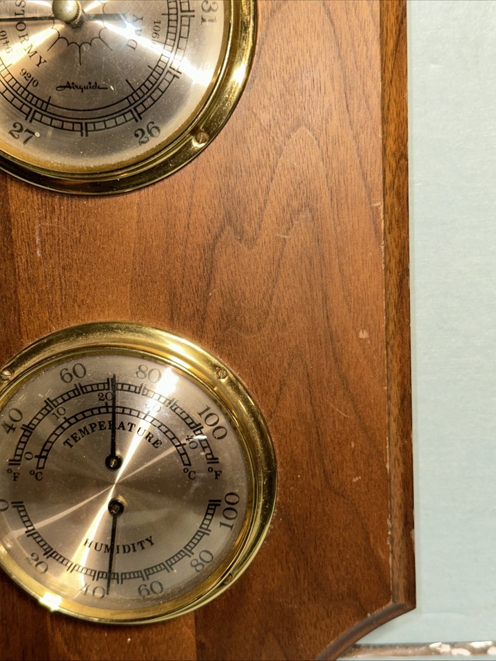 Vintage Airguide Instrument Weather Station Barometer Humidity ...
