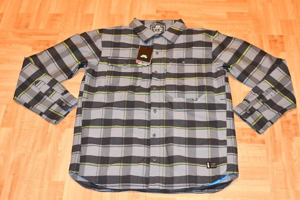 NIKE SB AEROLOFT 800 MENS SNOWBOARDING FLANNEL JACKET - MENS SIZE SMALL ...