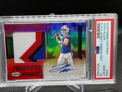 2018 Panini Certified Josh Allen auto Mirror Red- Player worn patch | eBay
