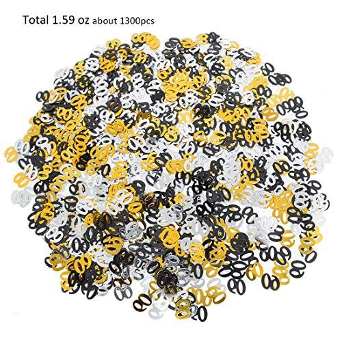 Number 60 Confetti Shiny Table Confetti for 60th Birthday Anniversary ...
