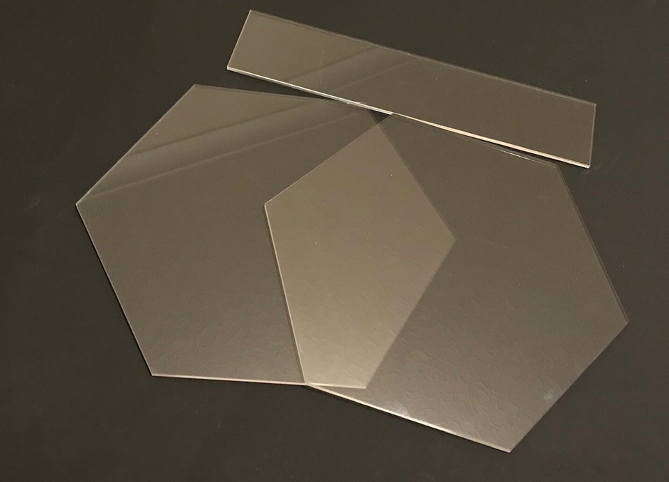 HEXAGONAL Ganache Icing Cake Decorating Plates Tools Acrylic (2 Plates ...