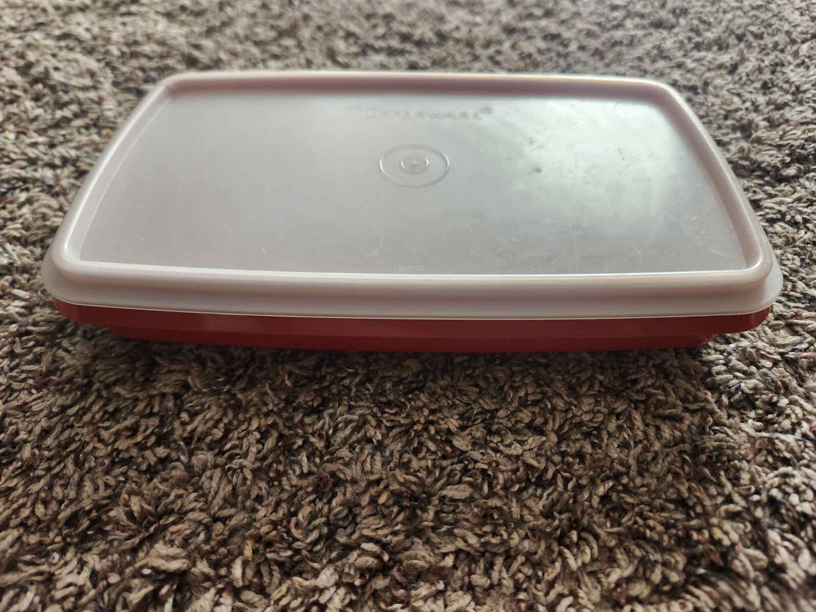 Vintage Tupperware Rectangular Storage Container W/Lid Orange 9.5”x5.5 ...