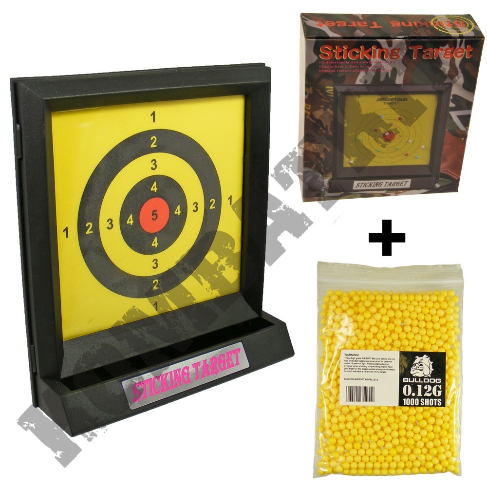 BB Gun Targets with 1000x6mm 12g airsoft pellets ammo catcher bundle ...