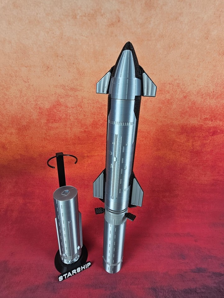 1:200 Scale NASA SpaceX Starship Super Heavy Propulsion Rocket Model | eBay