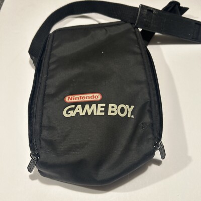 Vintage Official Nintendo Branded Game Boy Black Zippered Carrying Case ...