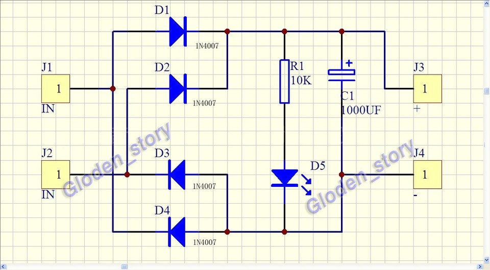 AC-DC Converter 6/12/24V to 12V Full-bridge Rectifier Filter Power ...