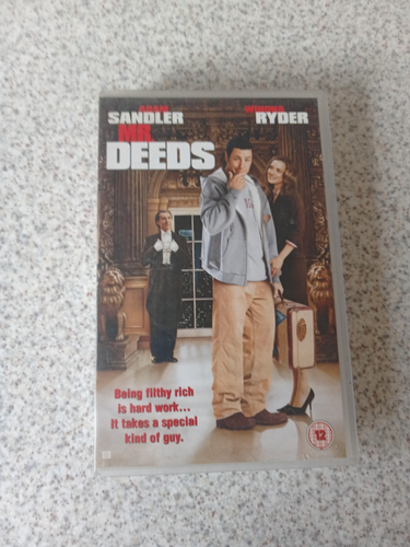 MR DEEDS Big Box VHS Video Tape 2002 ADAM SANDLER WINONA RYDER JARED ...