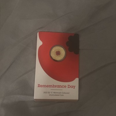 2022 Remembrance Day "C" Mintmark, Red Poppy $2 UNC coin | eBay