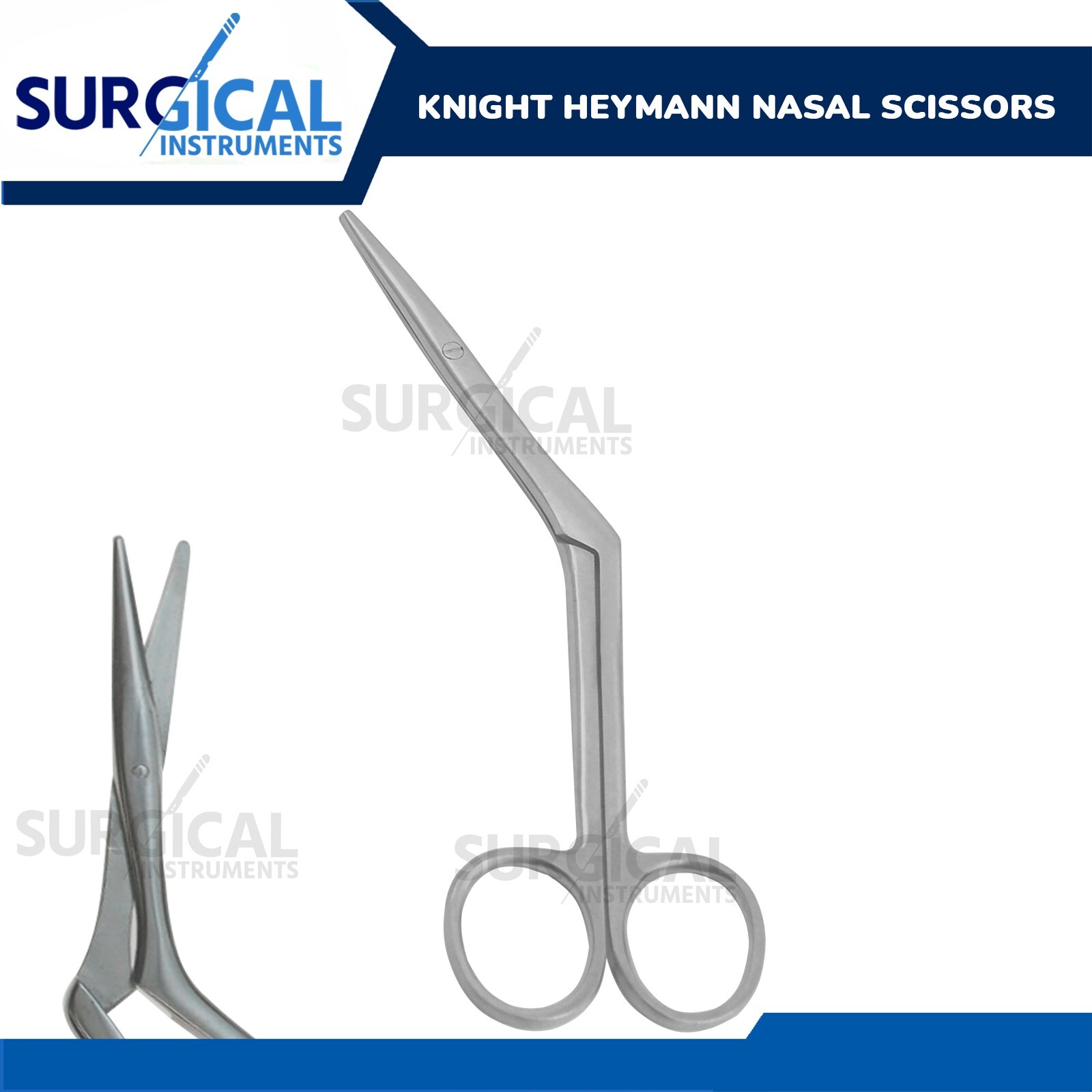 Knight Heymann Nasal Scissors ENT Surgical Instruments Stainless German ...