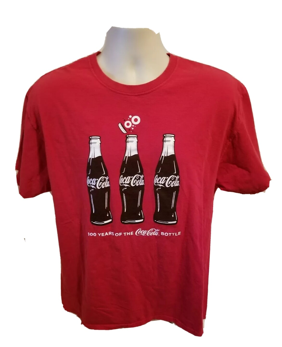100 years of the Coca Cola Bottle Adult Large Red TSh… - Gem