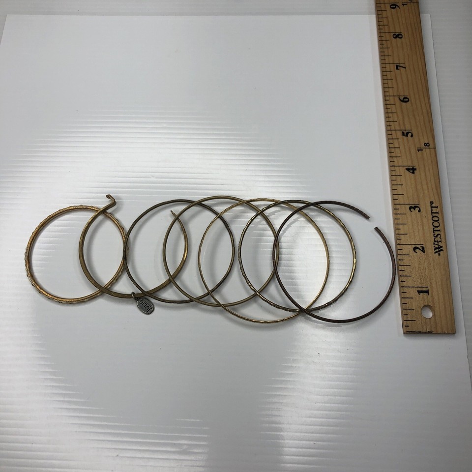 X1 Lot Julio Retro Bracelets Gold Bangles Boho Hippie Mcm Mod 70s ...