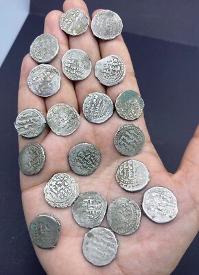 Islamic Antiquity Rare Islamic Solid Sliver Lot Of 20 Pics Coins 1138 ...