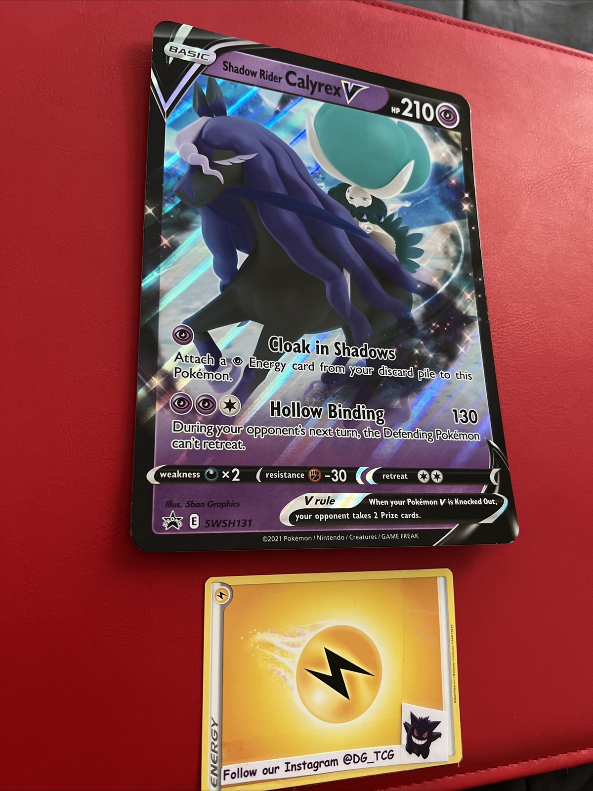 Pokemon Shadow Rider Calyrex V SWSH131 Black Star Promo - JUMBO CARD ...