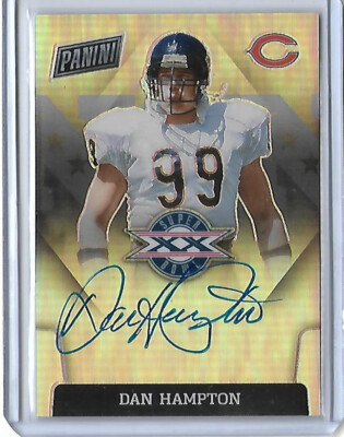 DAN HAMPTON 2022 Panini Super Bowl XX On Card Auto Silver Refractor ...