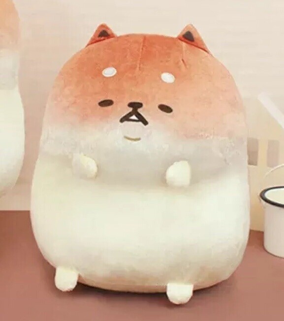 NEW BIG Furyu Yeast Ken Bread Dog Plush Shiba Inu Toreba Sitting Down ...