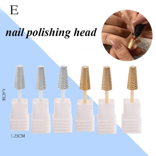 Electric Rotary File Drill Bits Head Manicure Ceramic Carbide Nail Art ...
