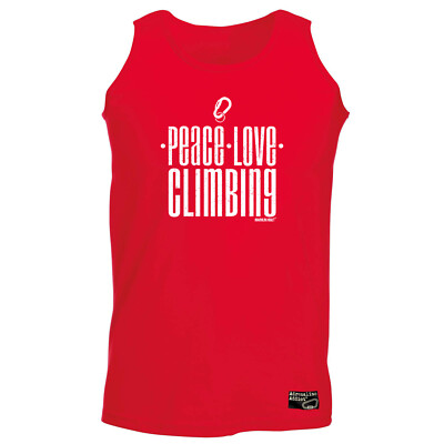 Aa Peace Love Climbing Funny Gift Novelty Tank Top Vest Singlet Gifts ...
