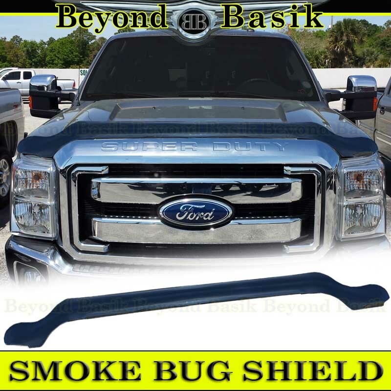 2011-2016 FORD SUPER DUTY SMOKE Bug Shield Deflector Hood Guard ...