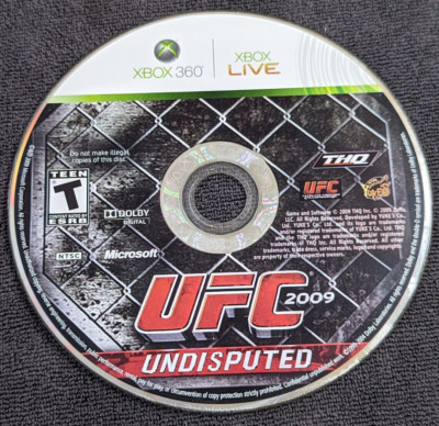 UFC 2009 Undisputed (Microsoft Xbox 360, 2009) Disc Only Cleaned Tested ...