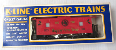 K-LINE HAPPY NEW YEAR 1987/88 TTOS LIGHTED CABOOSE O GAUGE TRAIN CLUB ...