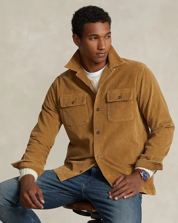$198 Polo Ralph Lauren Men's Classic Fit Corduroy Camp Shirt, Rustic ...