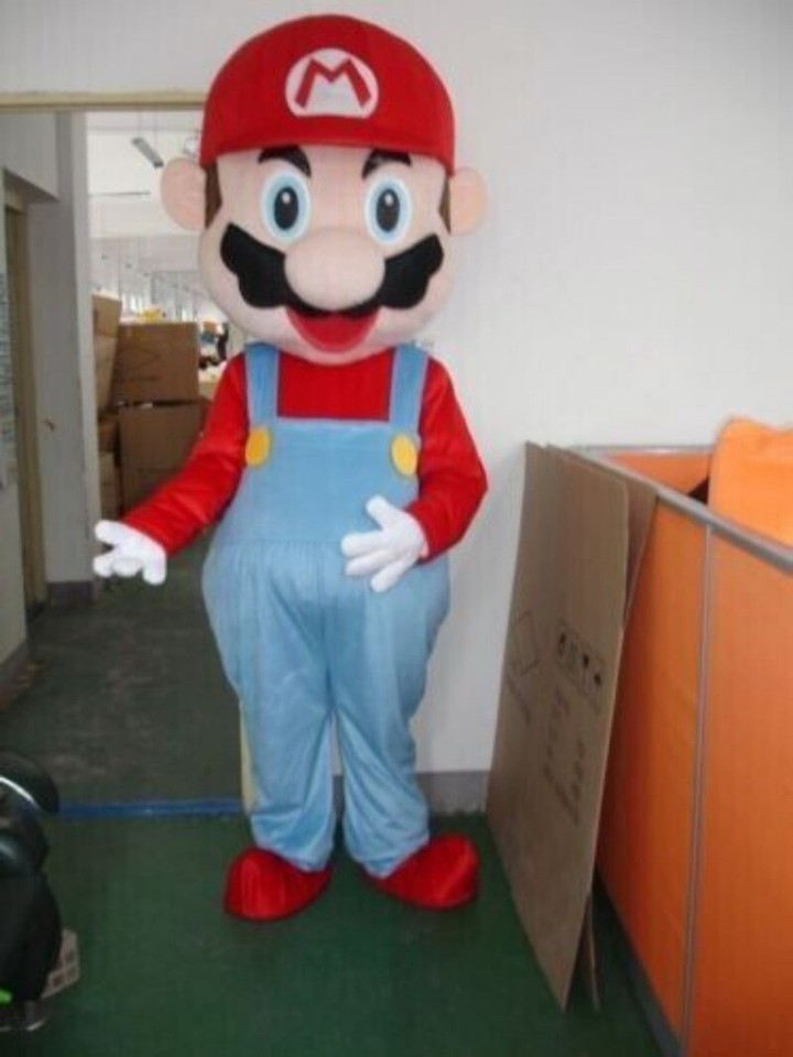 Super Mario Mascot Costume Cosplay Party Fancy Dress Brothers Suits ...