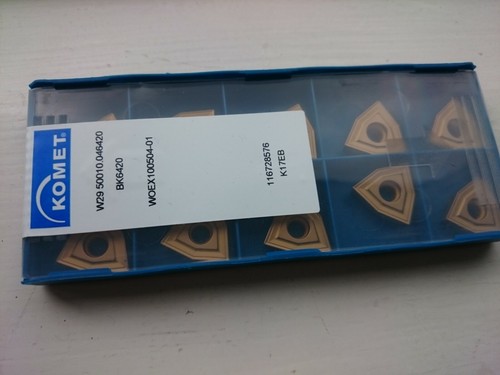 10 Komet carbide inserts W29 50010.046420 ( WOEX 100504-01 grade BK6420 ...