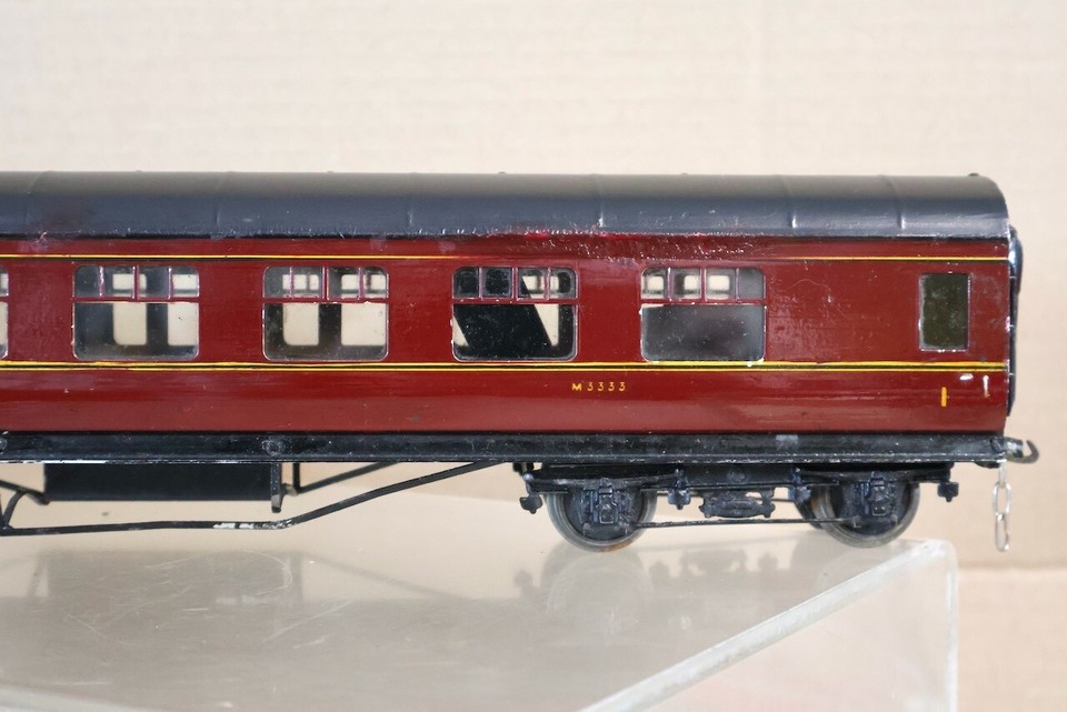 EXLEY O GAUGE BR Ex LMS MAROON 1st CLASS CORRIDOR COACH M3333 oi | eBay