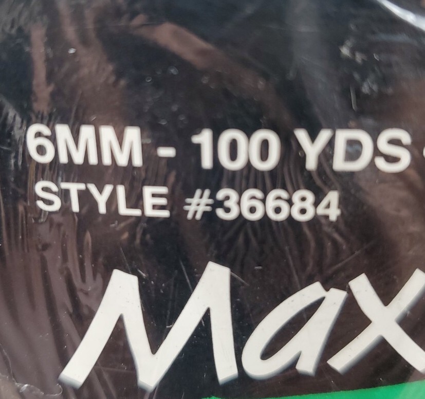 Maxi-Cord Braided Polypropylene 6mm 100YDS 91 Meters Green/green ...