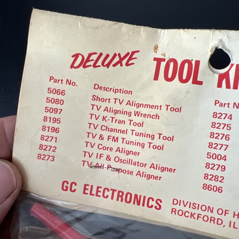 GC Electronics Standard TV Alignment Tool Kit Vintage New Sealed | eBay