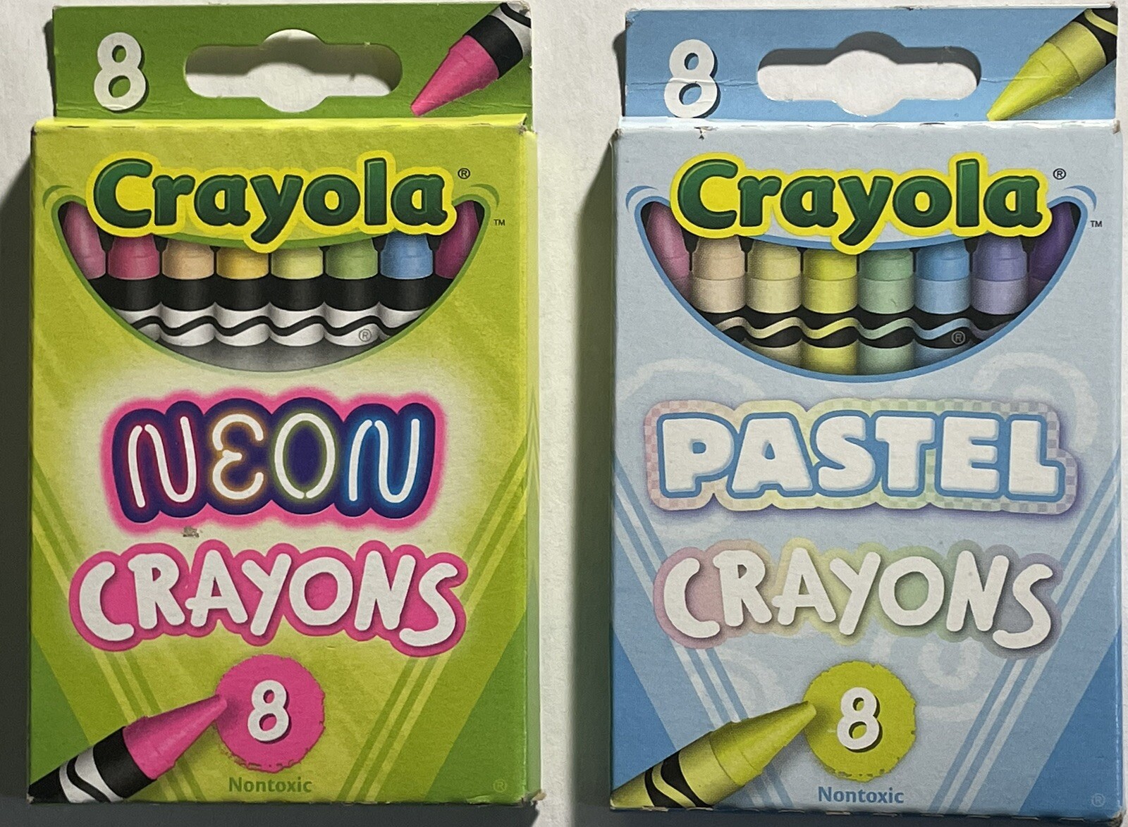 Crayola Neon 8 Count + Crayola Pastel 8 Count Crayons **SPECIALTY ...
