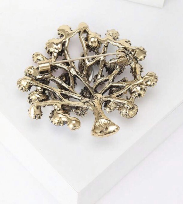 Money Tree of Life Brooch Colourful Rhinestones Wedding Stunning ...