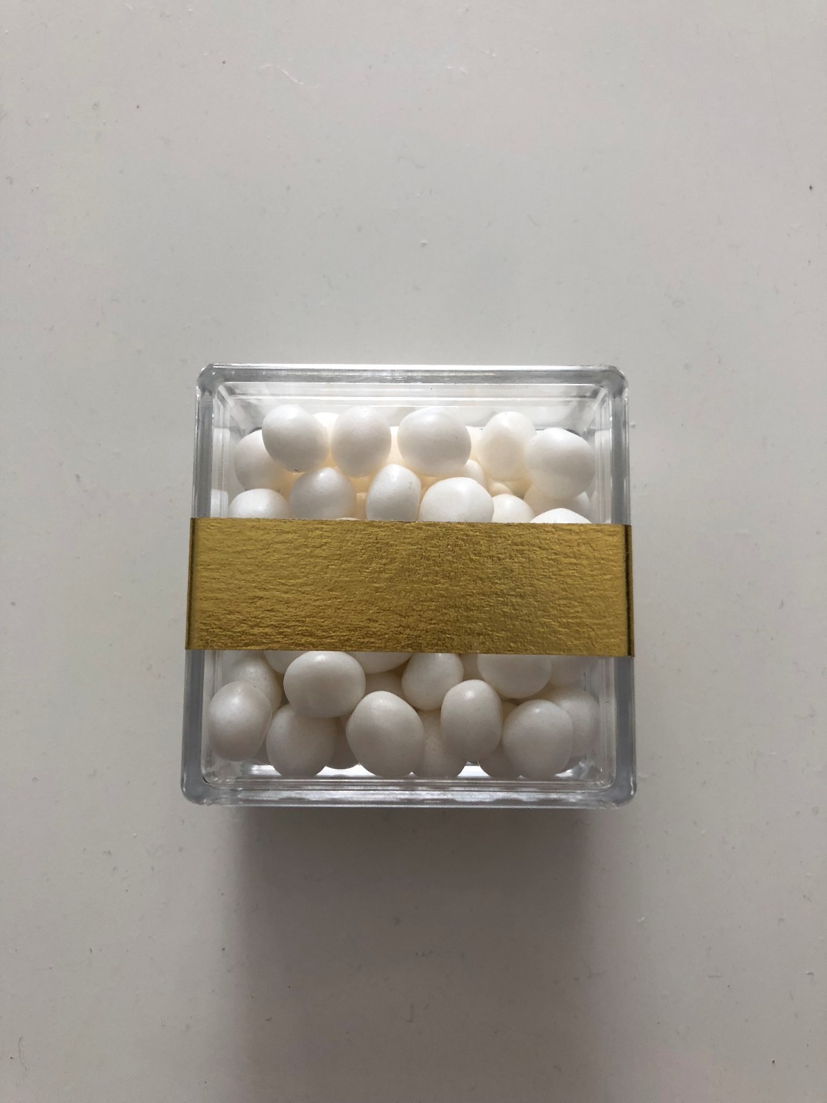 Wedding Party Bridal Baby Shower Mint Favor Square Box Container 9 Gold ...