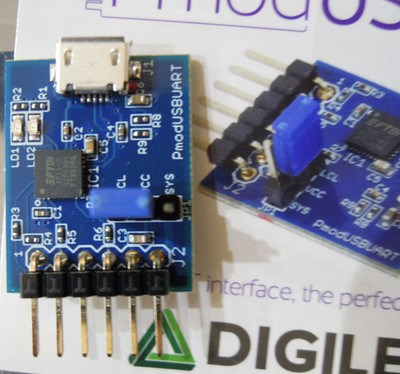 Digilent PmodUSBUART USB to UART Interface Serial to USB FTDI FT232QQ ...