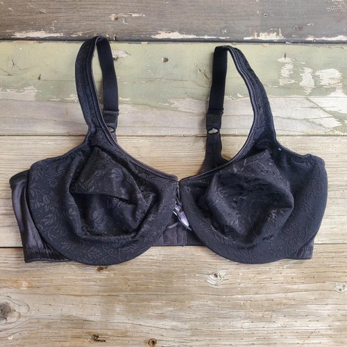 40D Vanity Fair 75-003 Vtg Full Figure Minimizer Black Underwire Bra | eBay
