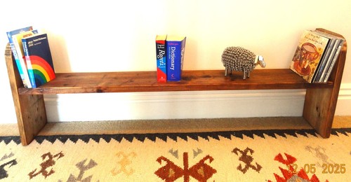 RECLAIMED RUSTIC LOW WOODEN SHELVING or KITCHEN WORKTOP RAISED SHELF | eBay