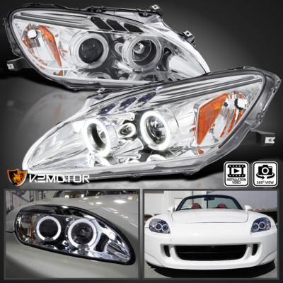 Fits 2004-2009 Honda S2000 AP2 LED Halo Projector Headlights Left+Right ...